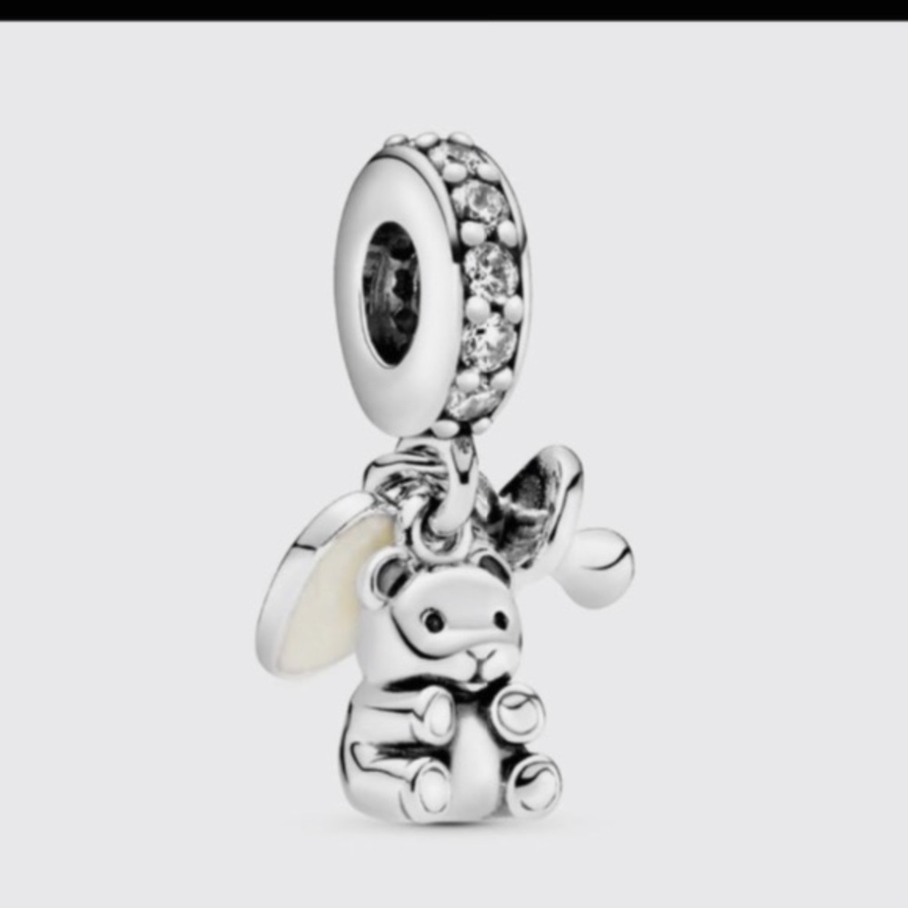 “Pandora” Dangle Charm ( Teddy Bear, Heart, Pacifier)… - Gem